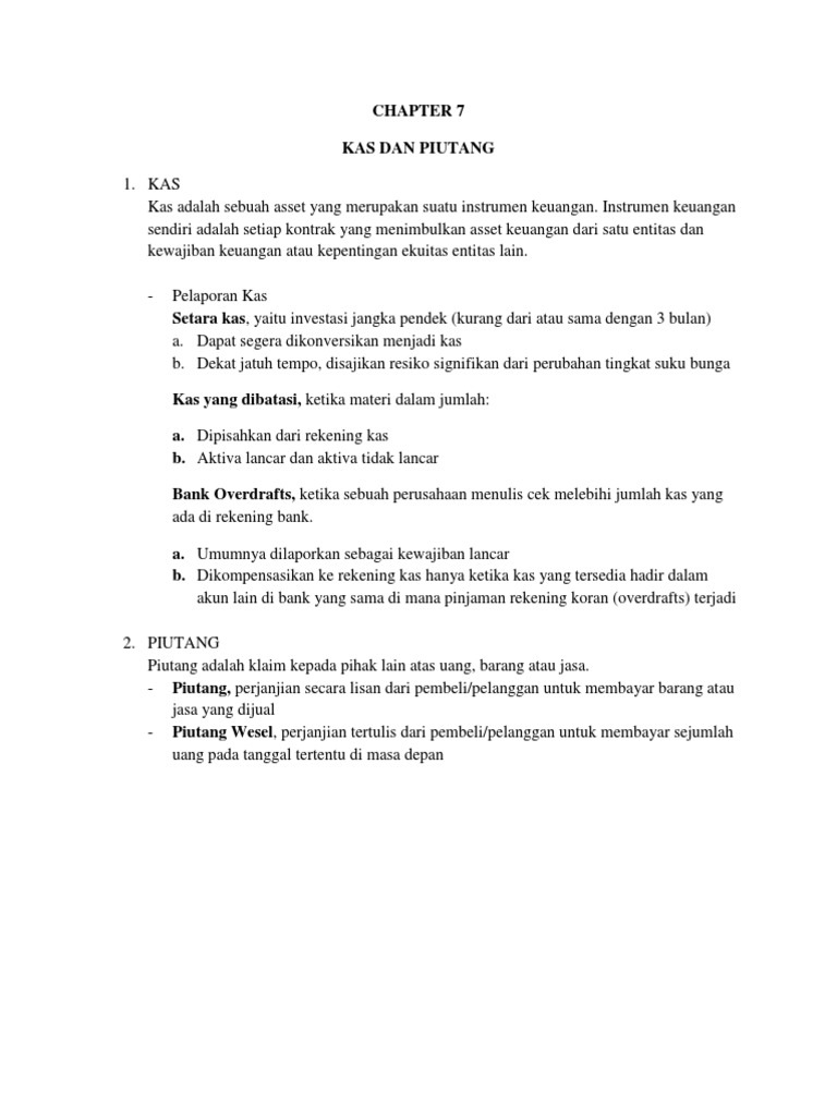 Rangkuman Chapter 7 Kieso | PDF