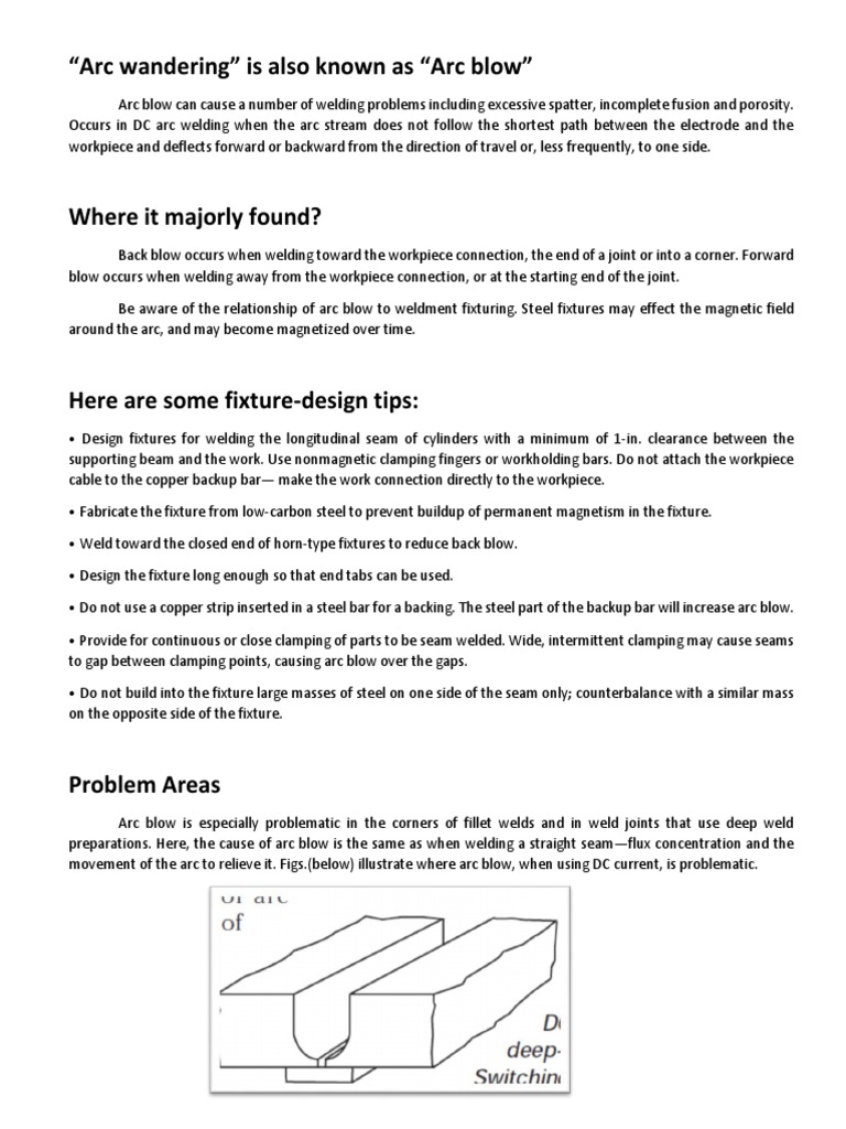 Arc Wandering Arc Blow Back Step Welding | PDF | Electric Arc | Welding