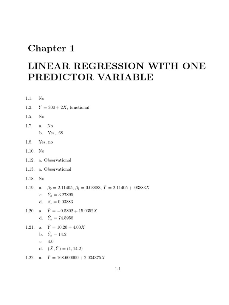 Solutions To Applied Linear Regression Models | PDF