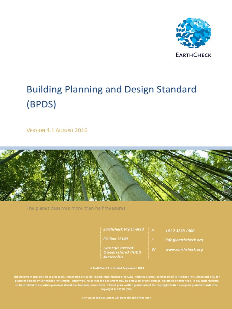 EarthCheck Building Planning & Design Standard V4.1 | PDF ...