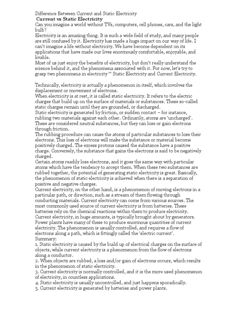 Intro To Electric Current | PDF | Electric Current | Electric Charge