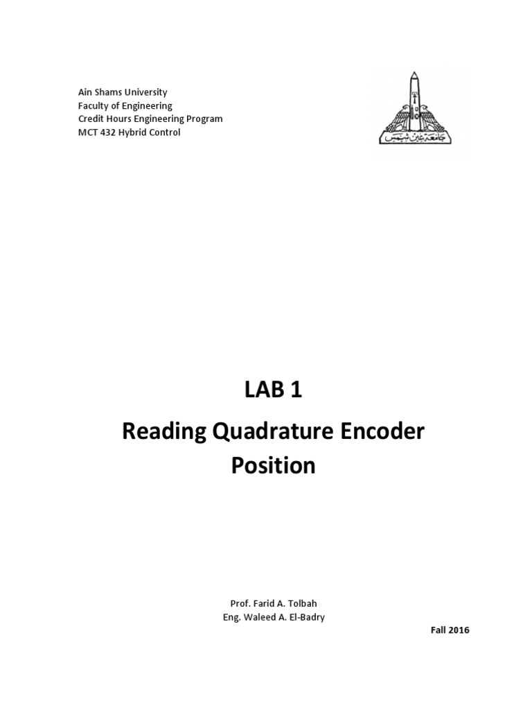 Encoder Reading Using Labview And Arduino Pdf Arduino Computer Engineering 