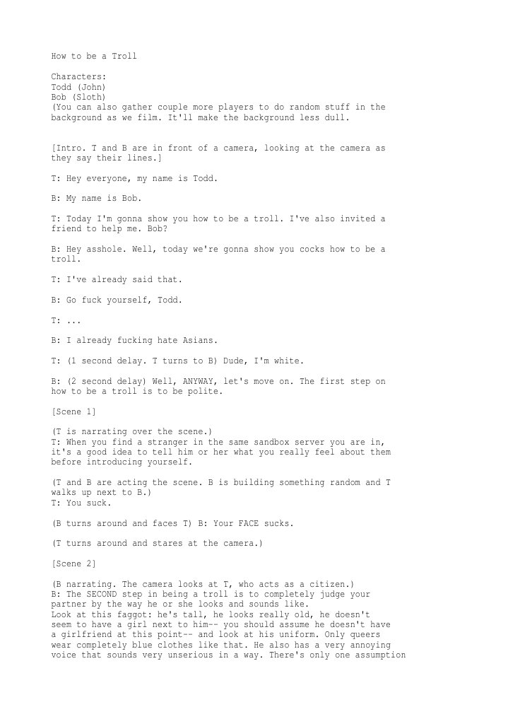 How To Be A Troll Script | PDF | Leisure