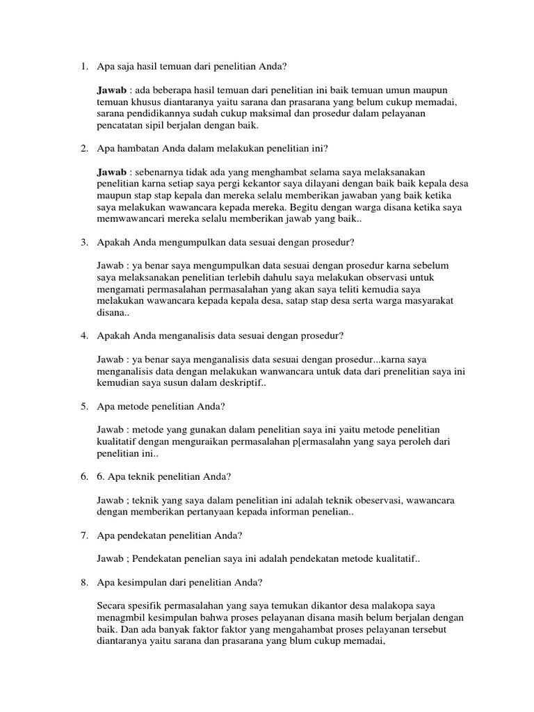 Apa Saja Hasil Temuan Dari Penelitian Anda | PDF