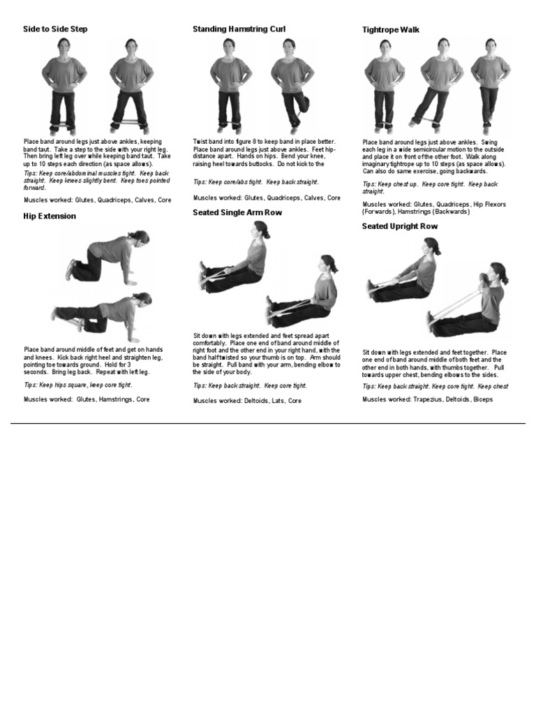 Loop Band Exercise Booklet 20150419 Pdf Foot Anatomical Terms Of
