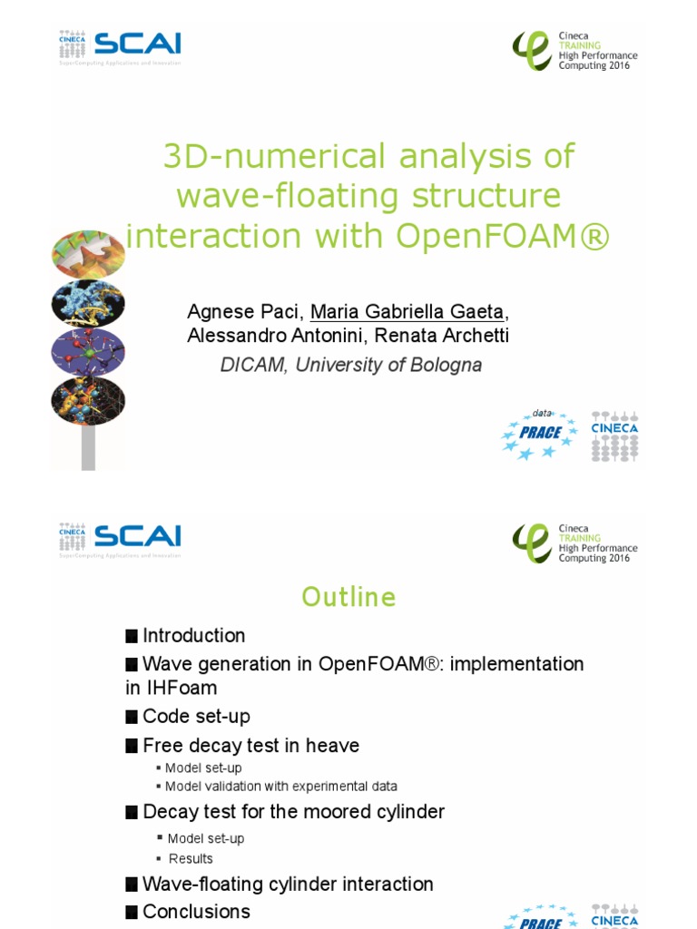 3d Numerical Analisis Of Wave Floating Structure Interaction With Openfoam Pdf Pdf