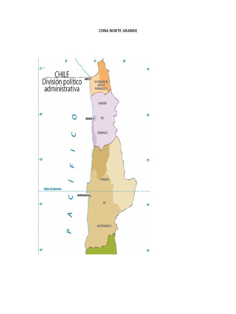 Mapa Chile Por Zonas | PDF