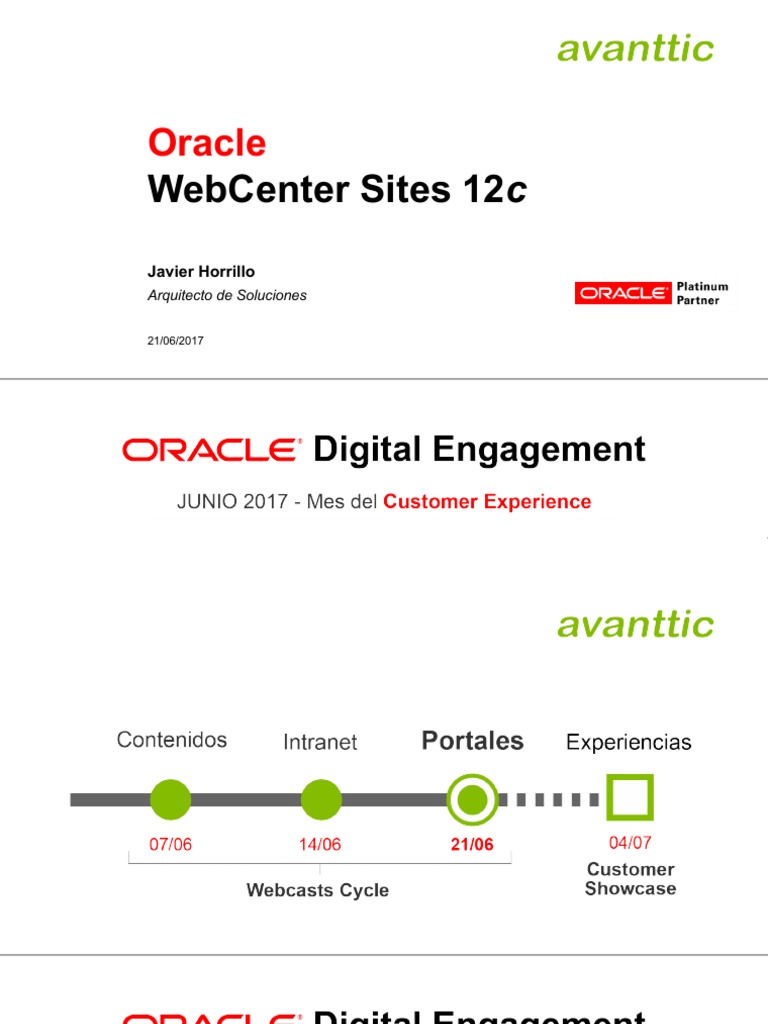 Oracle WebCenter Sites 12c: Gestión Digital | PDF | Computación en la ...