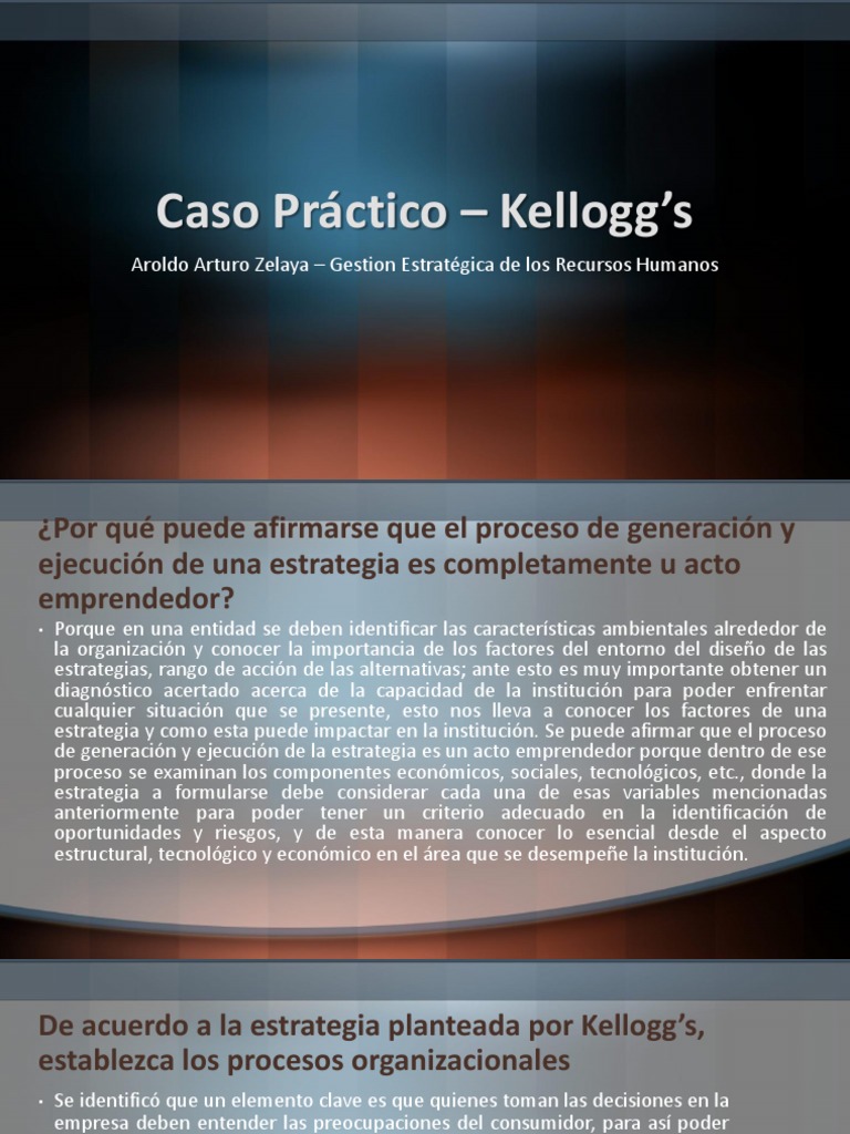 Caso Práctico - Kellogg's | PDF | Salario | Recursos humanos