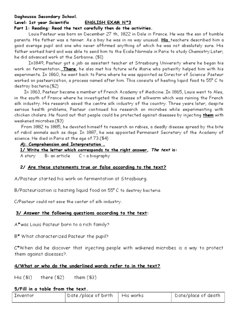 Eureka Exam | PDF | Louis Pasteur | Science