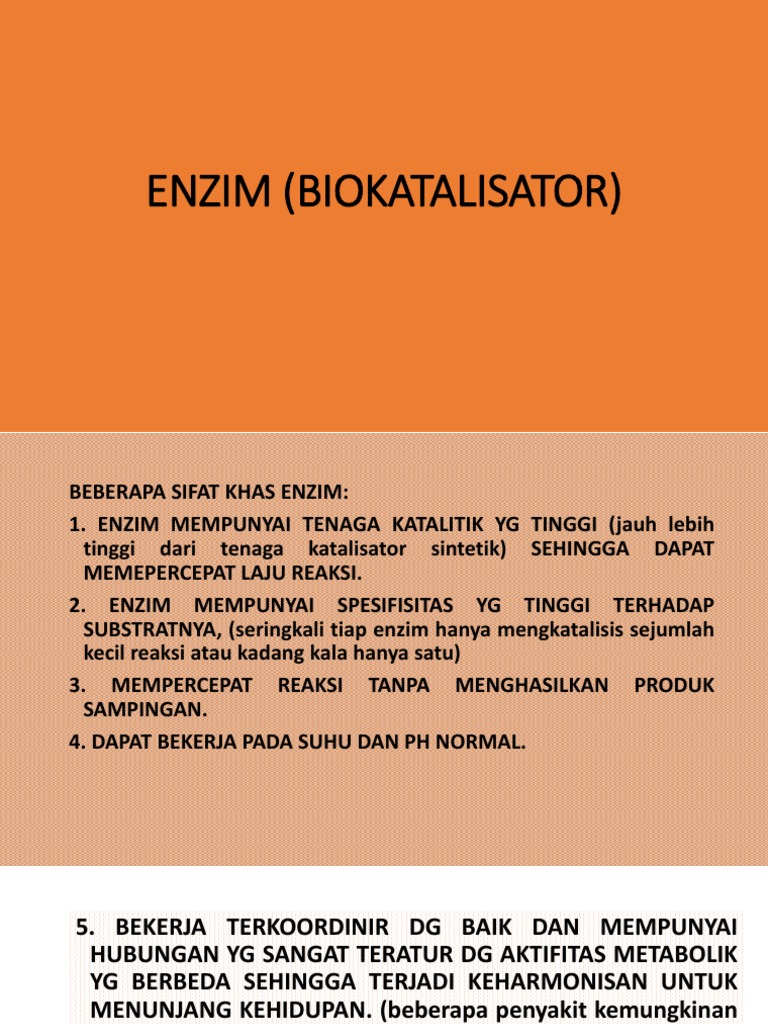 Enzim (Biokatalisator) | PDF