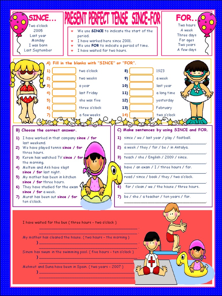 Present Perfect Tense Since For | PDF | Grammar | Style (Fiction)