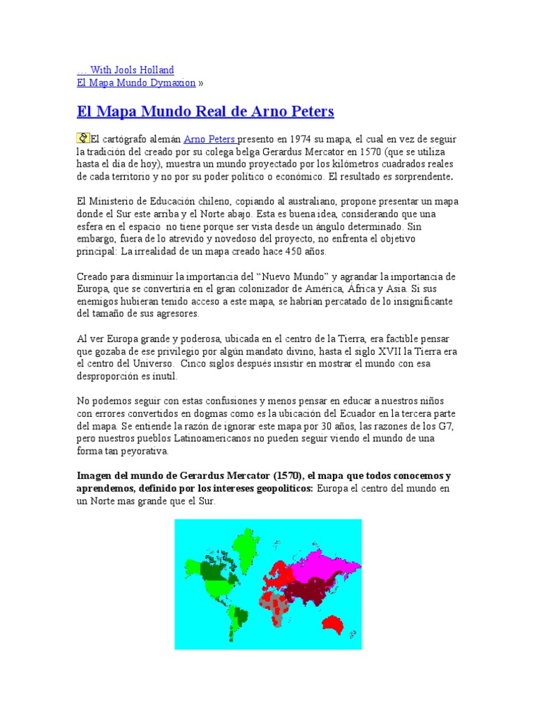 Mapa Mundi Real | PDF | Mapa | Navegación