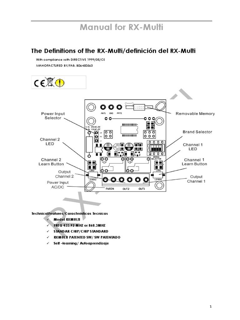 Manual For RX-Multi (en-ES) - VFebmanual RX | PDF | Digital Technology ...