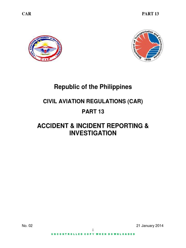 013 Accident and Incident Reporting and Investigation | PDF | Aviation ...