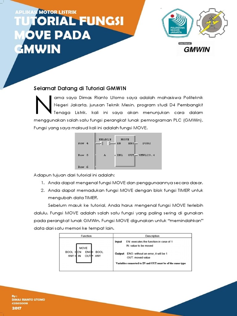 Tutorial GMWIN Fungsi Move | PDF