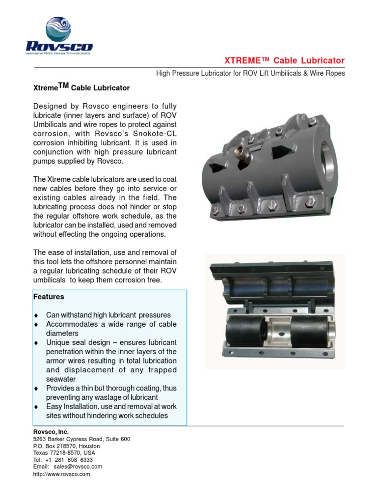 Rovsco - Xtreme Lubricator | PDF | Home & Garden