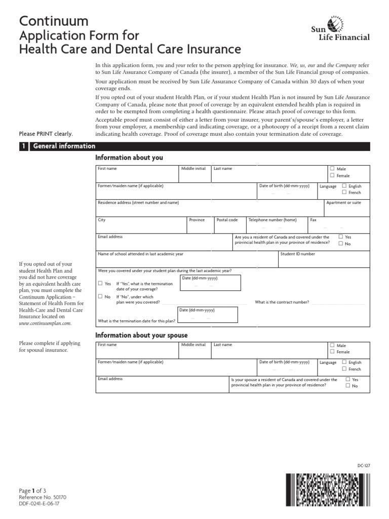 Continuum Application Form E | PDF | Life Insurance | Insurance