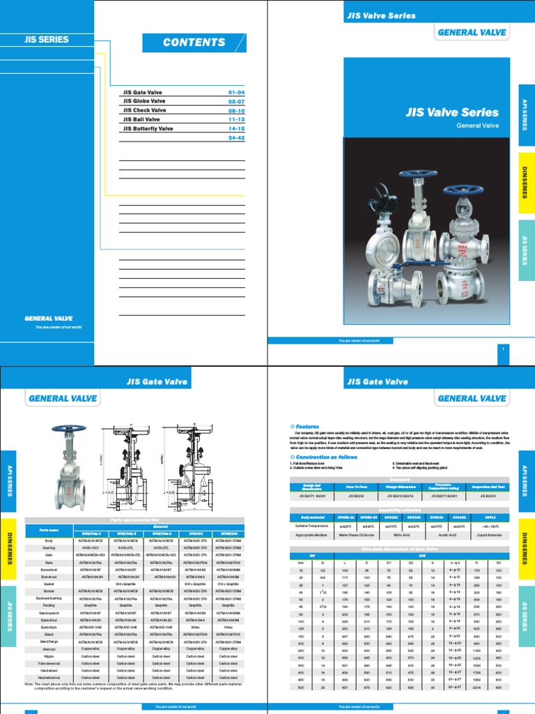 JIS Valve Series Overview and Standards | PDF | Valve | Hydraulic ...