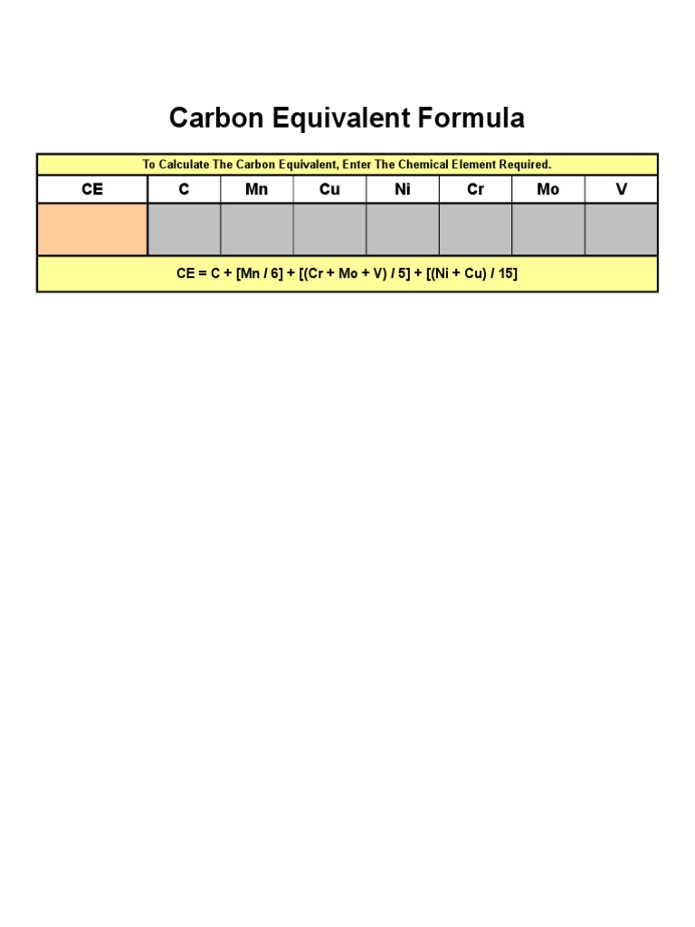 Carbon Equivalent Calculation Guide | PDF