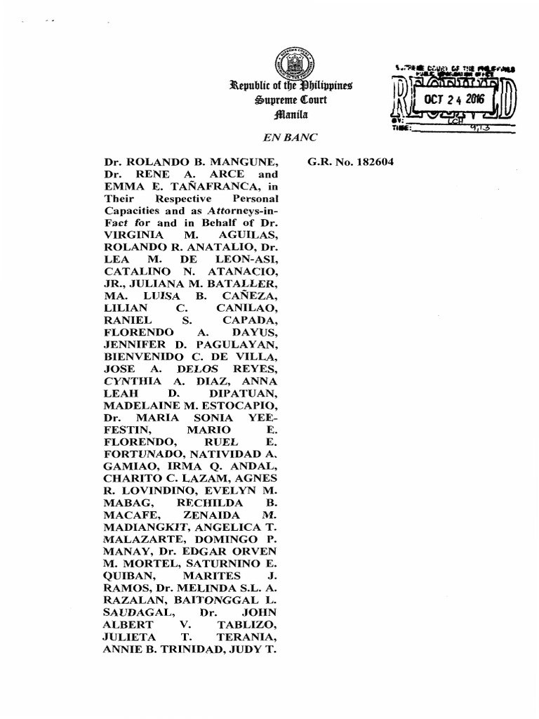 Mangune v. Ermita | PDF | Devolution | Injunction