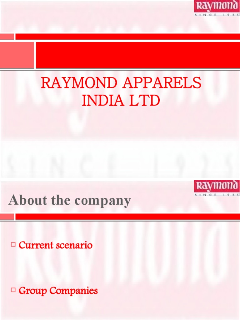 Raymond Apparels: Market Strategy & Insights | PDF | Brand | Marketing