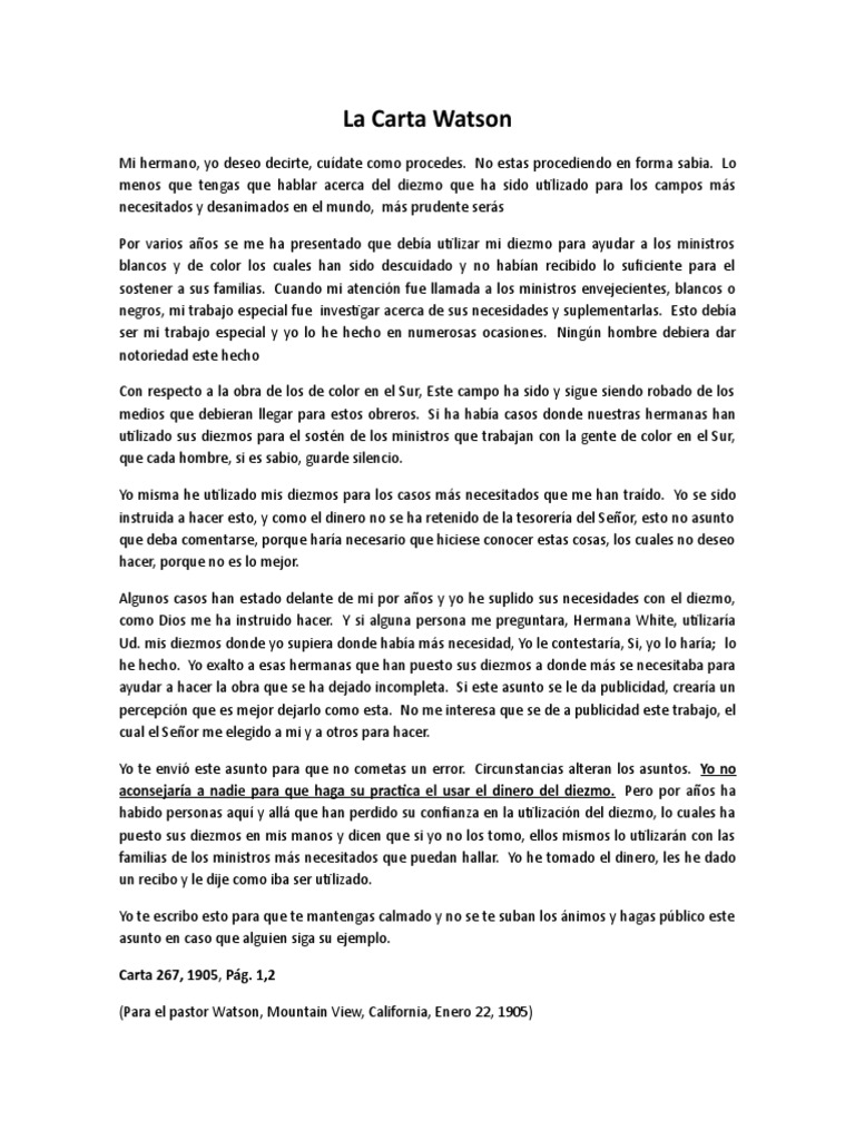 Uso del diezmo según Elena de White | PDF | Viajes y turismo
