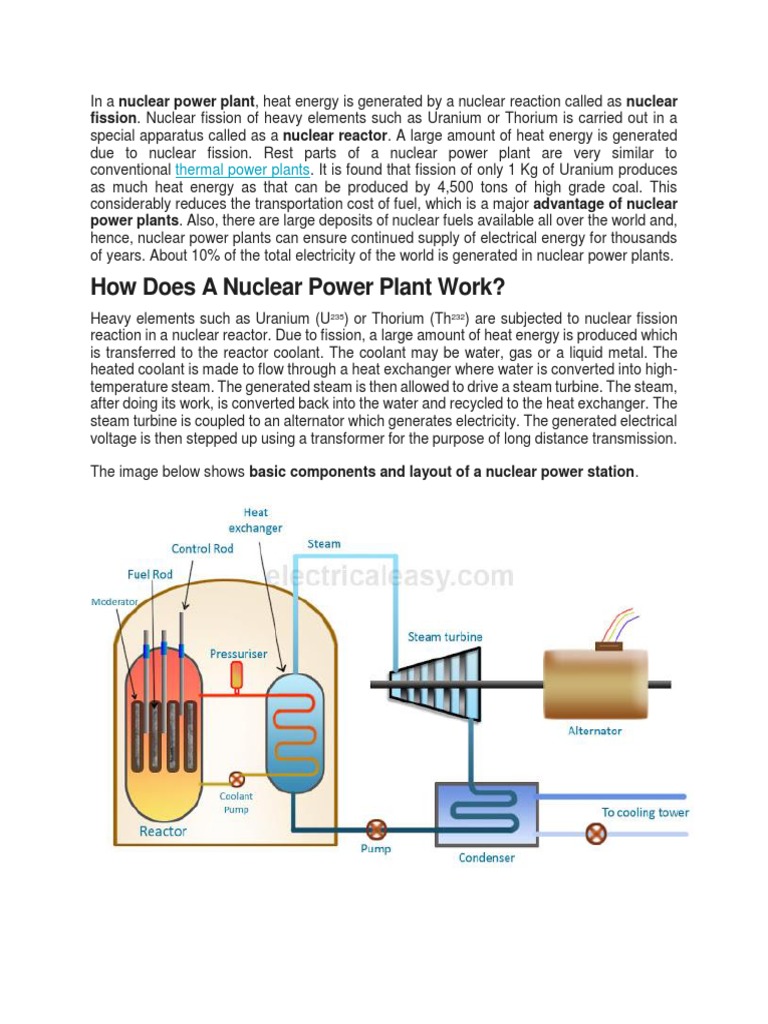 How Does A Nuclear Power Plant Work? | PDF | Nuclear Reactor | Nuclear ...
