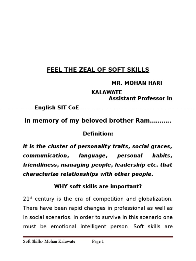 Introduction to Soft Skills Essentials | PDF | Nonverbal Communication ...