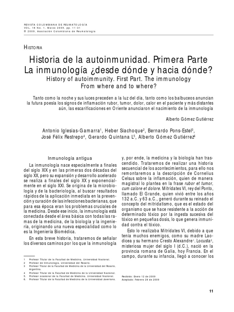 I-1. Historia de La Inmunologia PDF | PDF | Viruela | Luis Pasteur