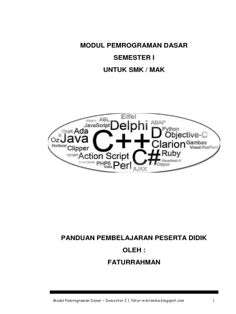 Modul Pemrograman Dasar | PDF | Metode & Bahan Ajar | Komputer