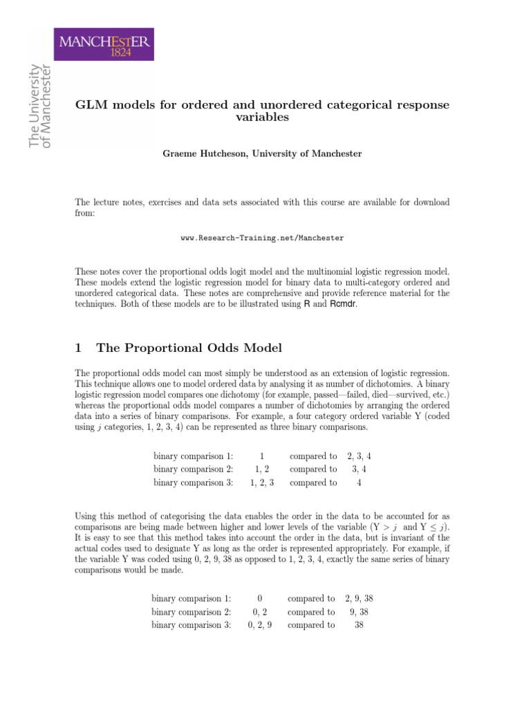 GLM Models | PDF | Logistic Regression | Regression Analysis