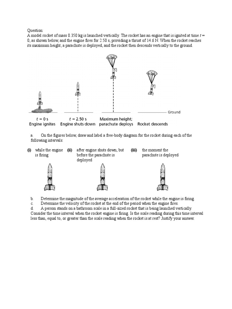 Rocket Question | PDF | Rocket | Thrust
