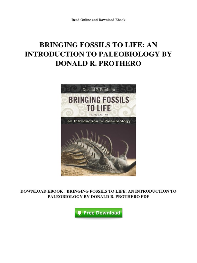 Bringing Fossils To Life An Introduction To Paleobiology by Donald R ...