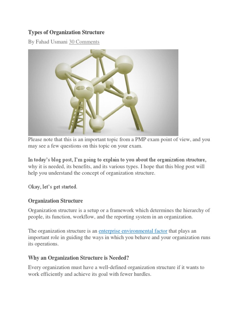 Types of Organization Structure | PDF | Organizational Structure ...