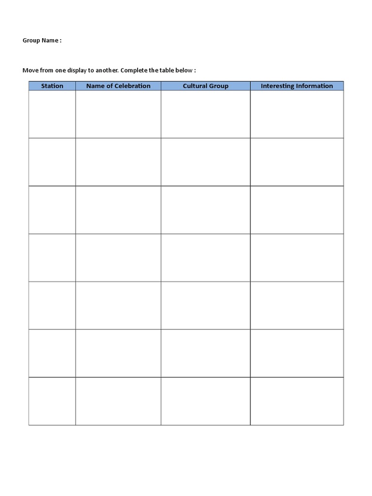 Gallery Walk Form | PDF | Foreign Language Studies | Art