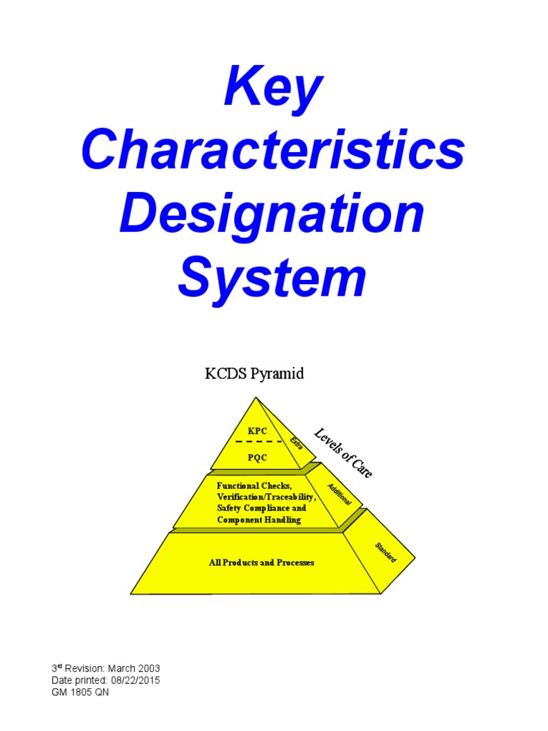 Key Characteristics Designation System: KCDS Pyramid KCDS Pyramid | PDF ...