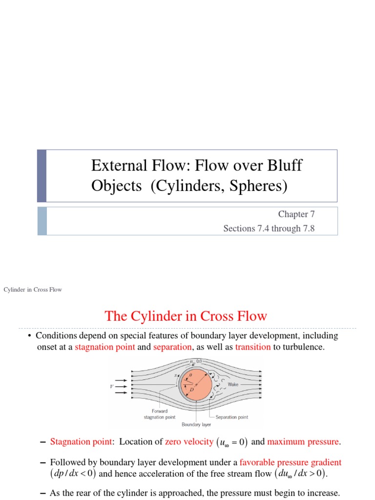 External Flow: Flow Over Bluff Objects (Cylinders, Spheres) | PDF ...