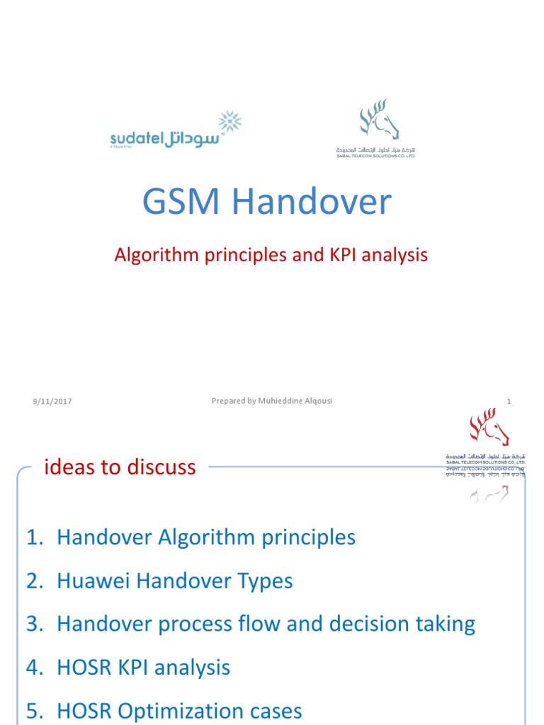 GSM Handover: Algorithm Principles and KPI Analysis | PDF ...