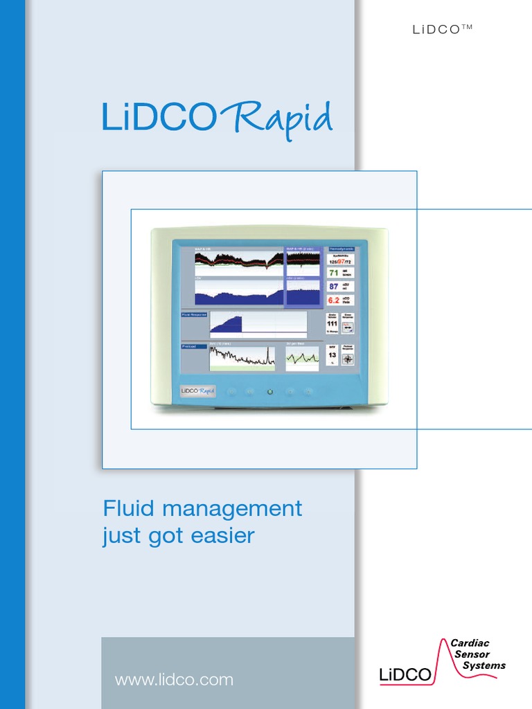 Fluid Management Just Got Easier: Lidco | PDF | Hemodynamics ...