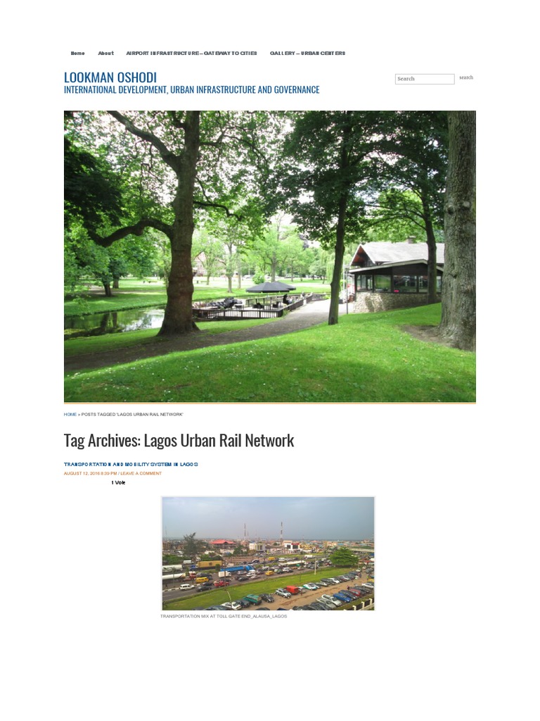Lagos Urban Master Plan | PDF | Public Transport | Transport