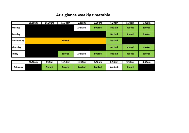 At A Glance Timetable 2017-18 | PDF | Language Arts & Discipline