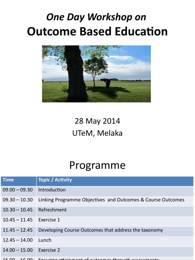 UTEM OBE Assessment CQI WKSH May28 2014 | PDF | Engineering ...