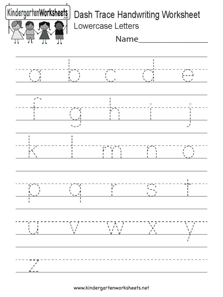 Dash Trace Handwriting Worksheet | PDF