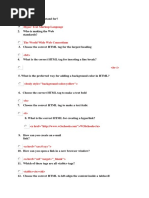 W3Schools HTML Quiz Test PDF | PDF | Html | Html Element