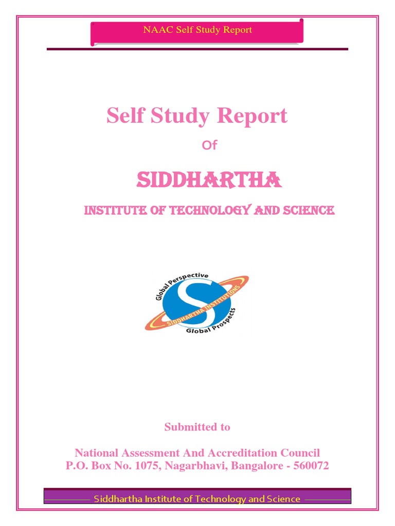 NAAC - SSR - Siddartha Inst Bangalore | PDF | Curriculum | Lesson Plan