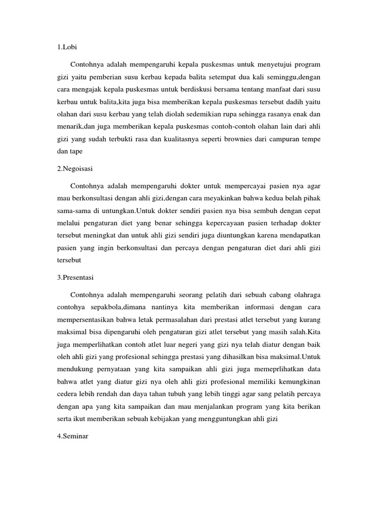 Contoh Teknik Advokasi Yang Berupa Upaya Advokasi | PDF | Pengembangan ...