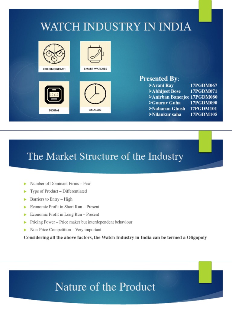 Watch Industry in India | PDF | Watch | Market Power