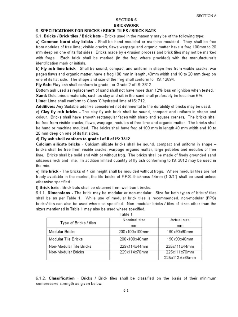 Brick Specifications and Standards | PDF | Brick | Masonry