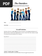 01 - The Outsiders Pre-Reading Learning Stations - Engaging Activity | PDF